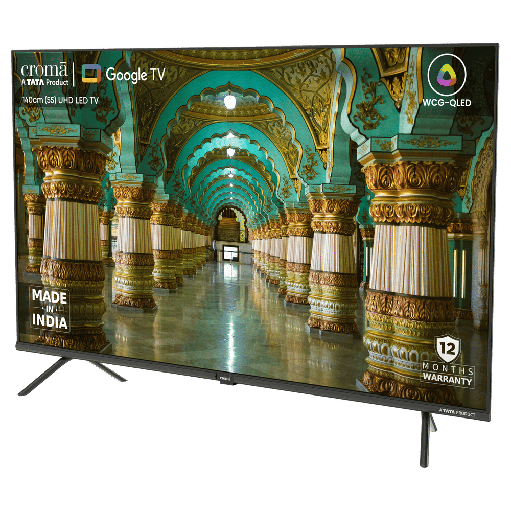 Buy Croma 140 cm (55 inch) QLED 4K Ultra HD Google TV with Dolby Vision & Dolby Atmos Online - Croma